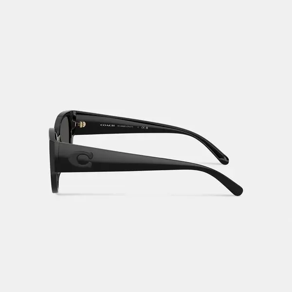 COACH Beveled C Square Sunglasses - Black