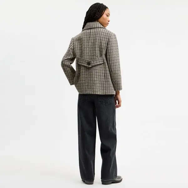 COACH Houndstooth Wool Coat