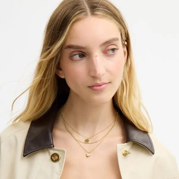 COACH Heart And Coin Layered Necklace