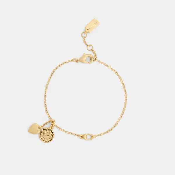 COACH Heart And Coin Linear Bracelet