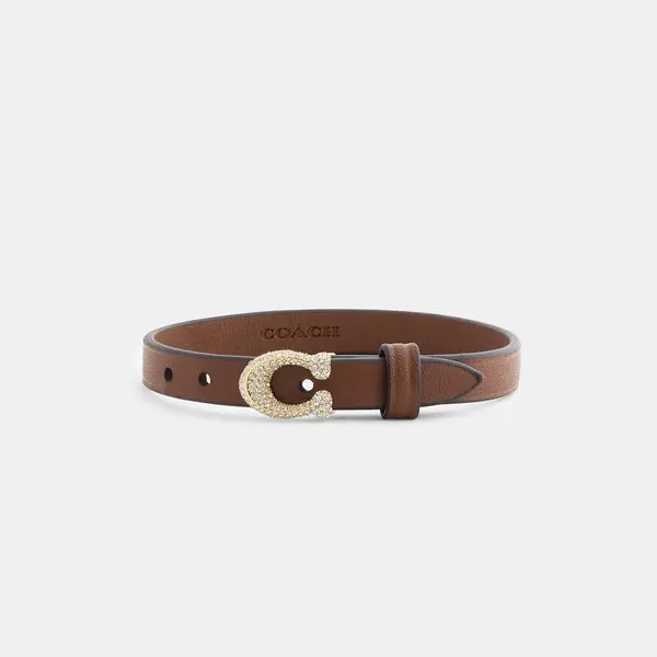 COACH Signature Pavé Leather Bracelet