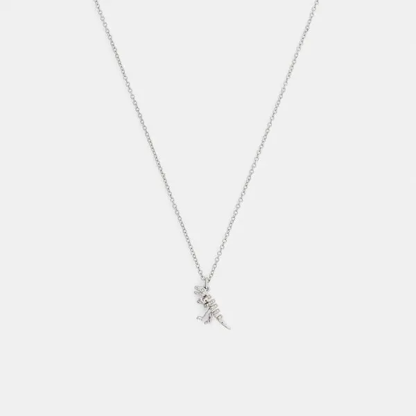COACH Pavé Skeletal Rexy Pendant Necklace
