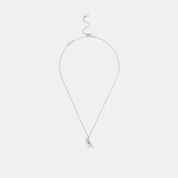 COACH Pavé Skeletal Rexy Pendant Necklace