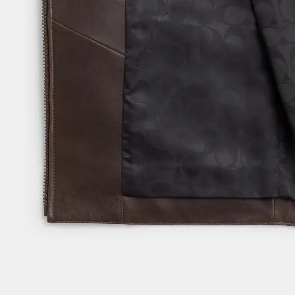 COACH Shrunken Leather Jacket