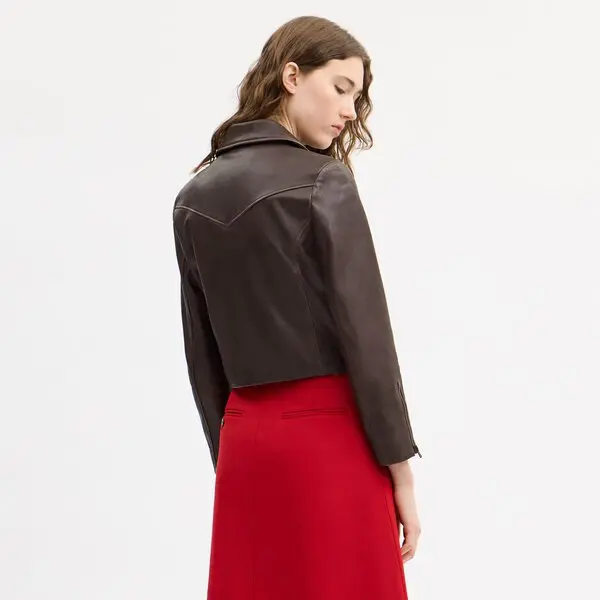 COACH Shrunken Leather Jacket