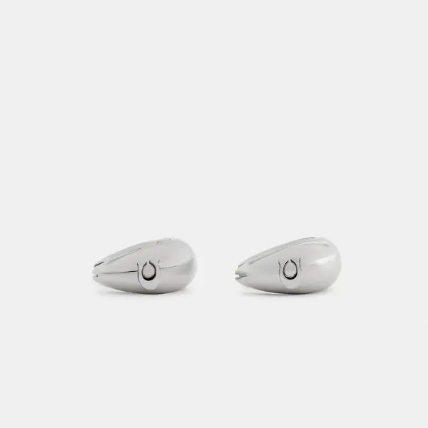 COACH Signature Thick Hoop Earrings