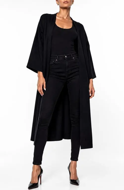 DAI MODA Open Sweater Duster - Black