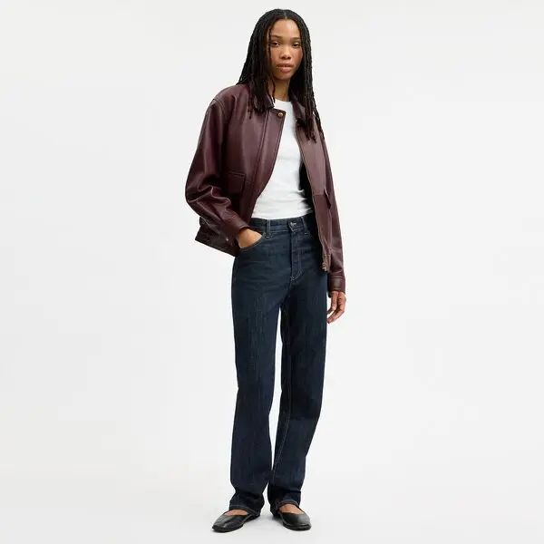 COACH OUTLET Leather Pilot Jacket - Merlot