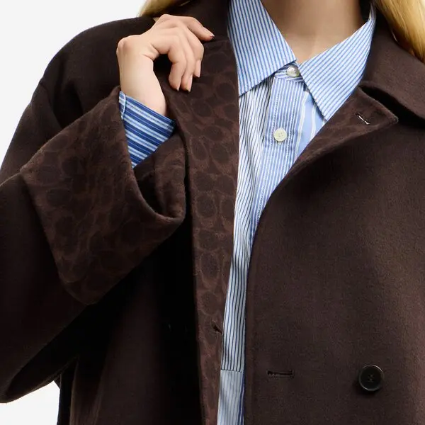 COACH OUTLET Signature Swing Coat - Cafe