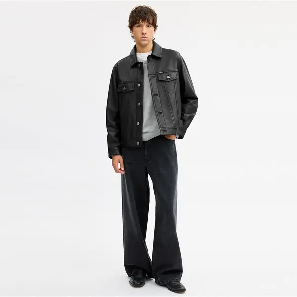 COACH OUTLET Leather Trucker Jacket