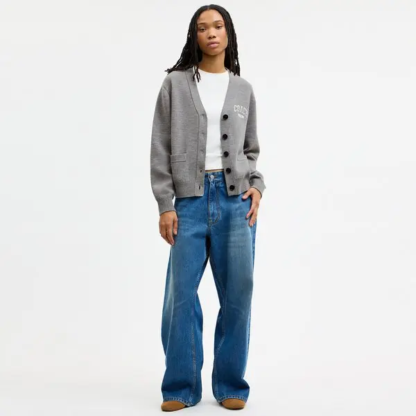 COACH OUTLET Double Faced Button Down Cardigan