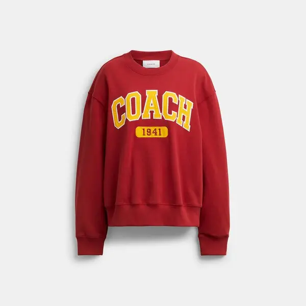 COACH OUTLET Embroidered Sporty Boyfriend Crewneck Sweatshirt
