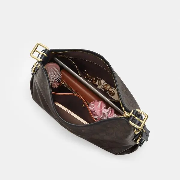 COACH OUTLET Laurel Shoulder Bag With Buckles In Signature Canvas