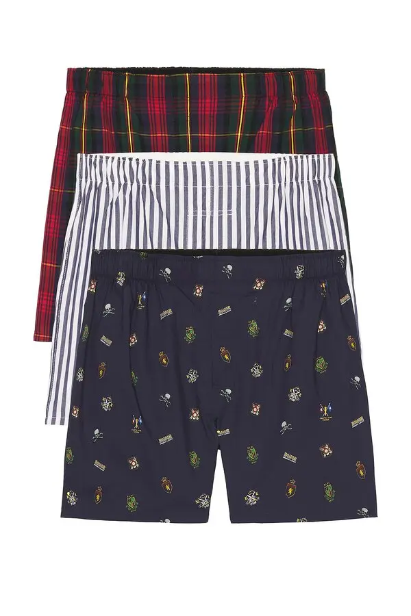 Polo Ralph Lauren Classic Fit Cotton 3 Pack Woven Boxers