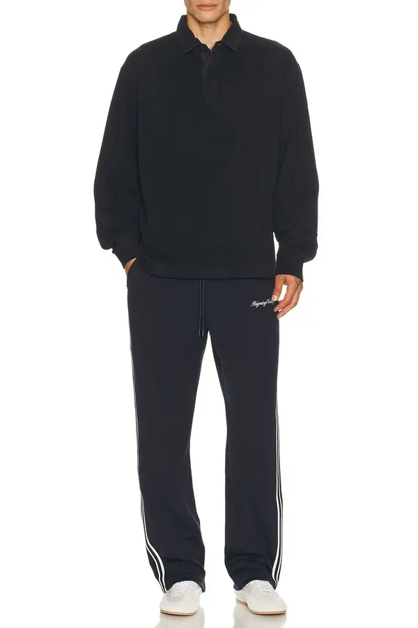 Reigning Champ Heavyweight Jersey Standard Rugby Shirt In Blue