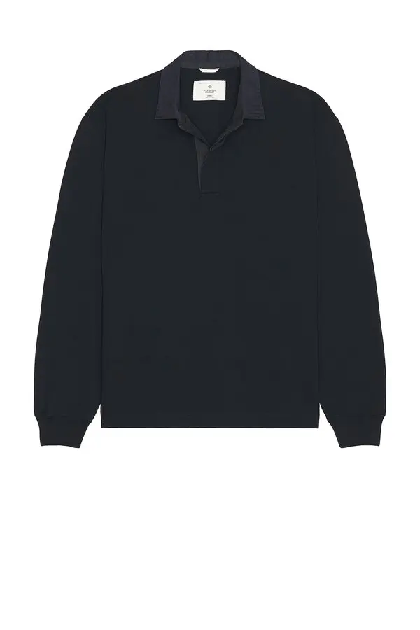 Reigning Champ Heavyweight Jersey Standard Rugby Shirt In Blue
