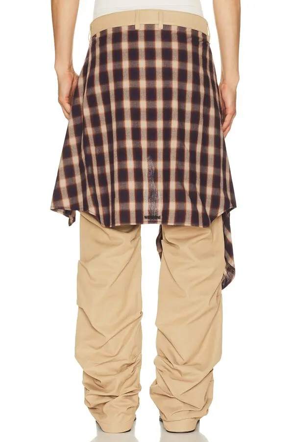 We11Done Shirt Wrapped Pants In Brown