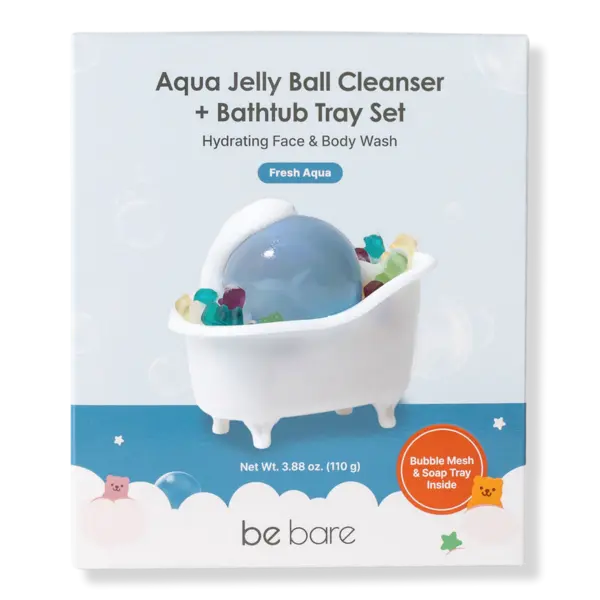 BE BARE Aqua Jelly Ball Cleanser Fresh Aqua Bathtub Tray Set - One-color