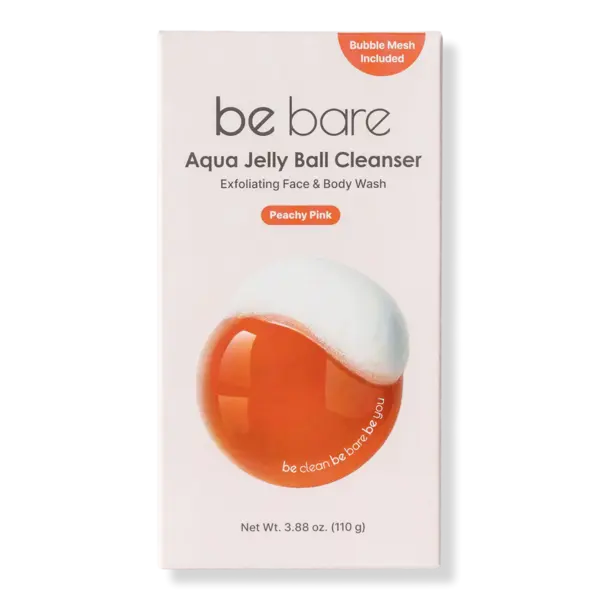 BE BARE Aqua Jelly Ball Cleanser Peachy Pink Single - One-color