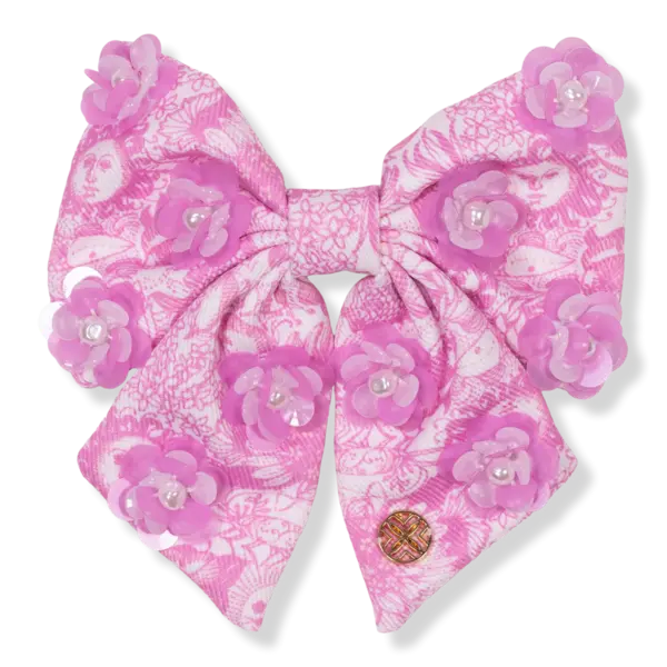 Lilly Pulitzer® Small Embellished Bow Barrette - One-color