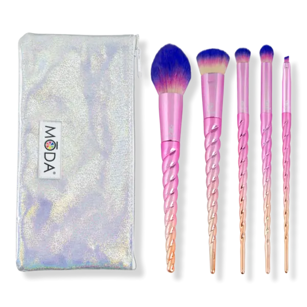 Moda Mythical Star Travel Makeup Brush Kit - One-color