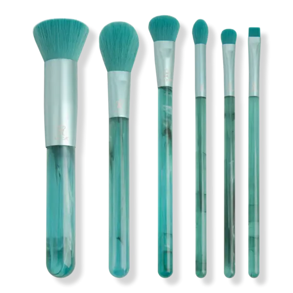 Moda Smokeshow Face Makeup Brush Kit - Turquoise