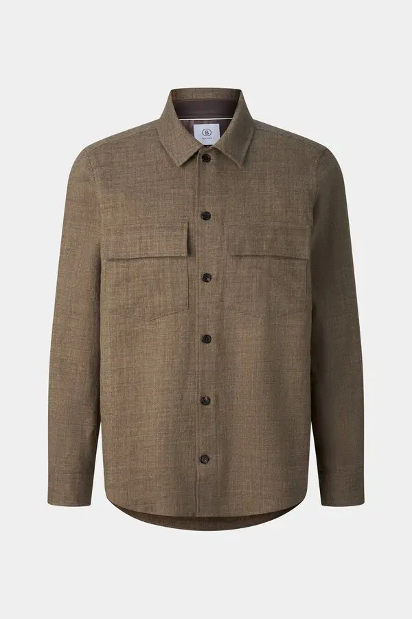 Bogner Heiko Virgin Wool Shirt - Brown