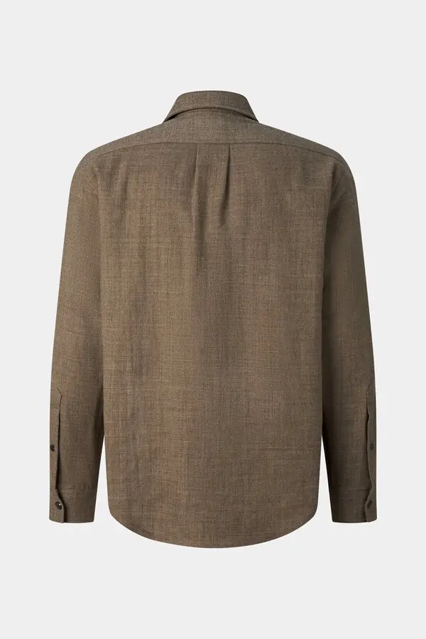 Bogner Heiko Virgin Wool Shirt - Brown