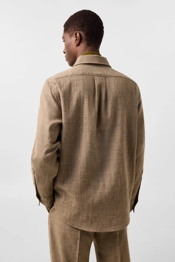 Bogner Heiko Virgin Wool Shirt - Brown
