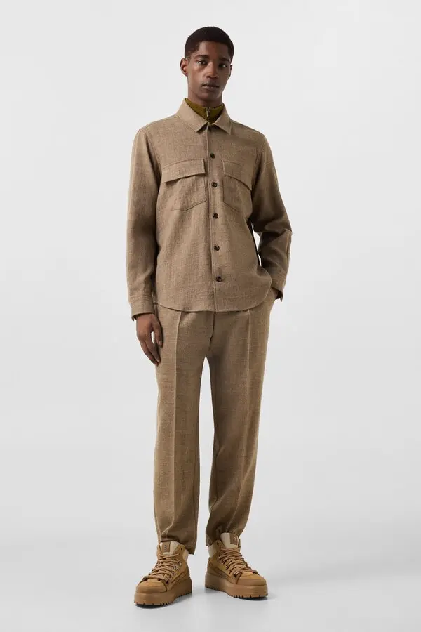 Bogner Heiko Virgin Wool Shirt - Brown