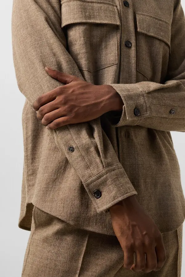 Bogner Heiko Virgin Wool Shirt - Brown