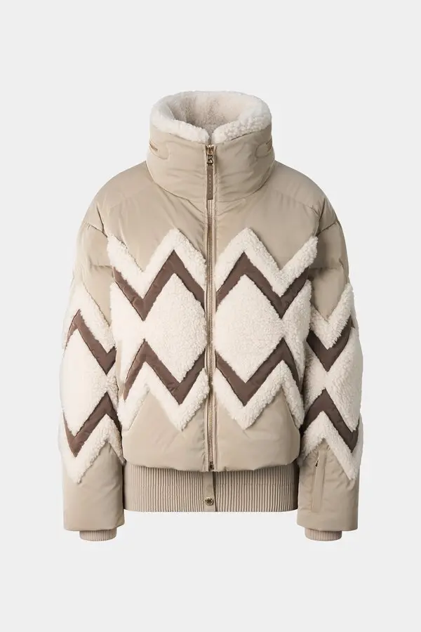 Bogner Vaia Down Ski Jacket - Camel/off-white