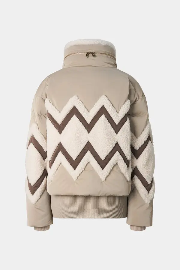 Bogner Vaia Down Ski Jacket - Camel/off-white