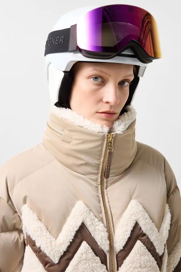 Bogner Vaya Down Ski Jacket - Camel/off-white
