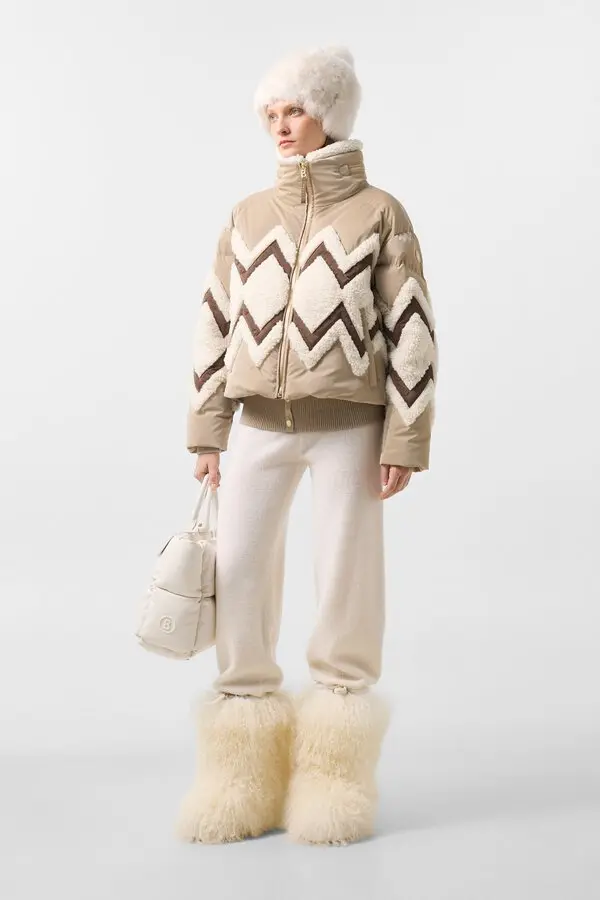 Bogner Vaya Down Ski Jacket - Camel/off-white