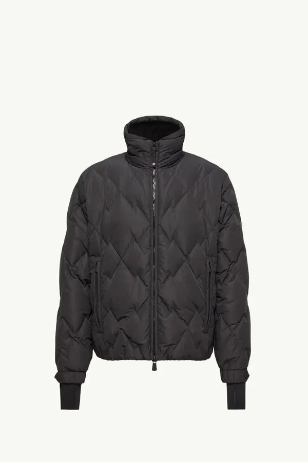 Moncler Bramans Diamond Quilted Short Down Jacket - Black