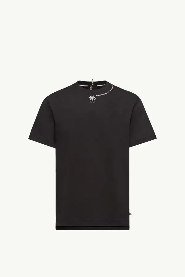 Moncler Coordinates Logo Cotton T-shirt - Black