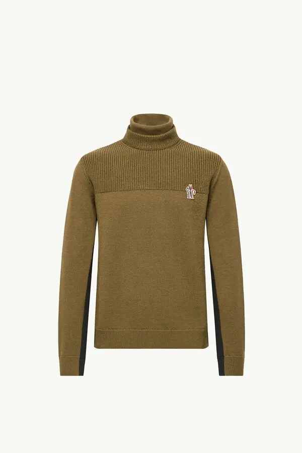 Moncler Logo Wool Blend Turtleneck