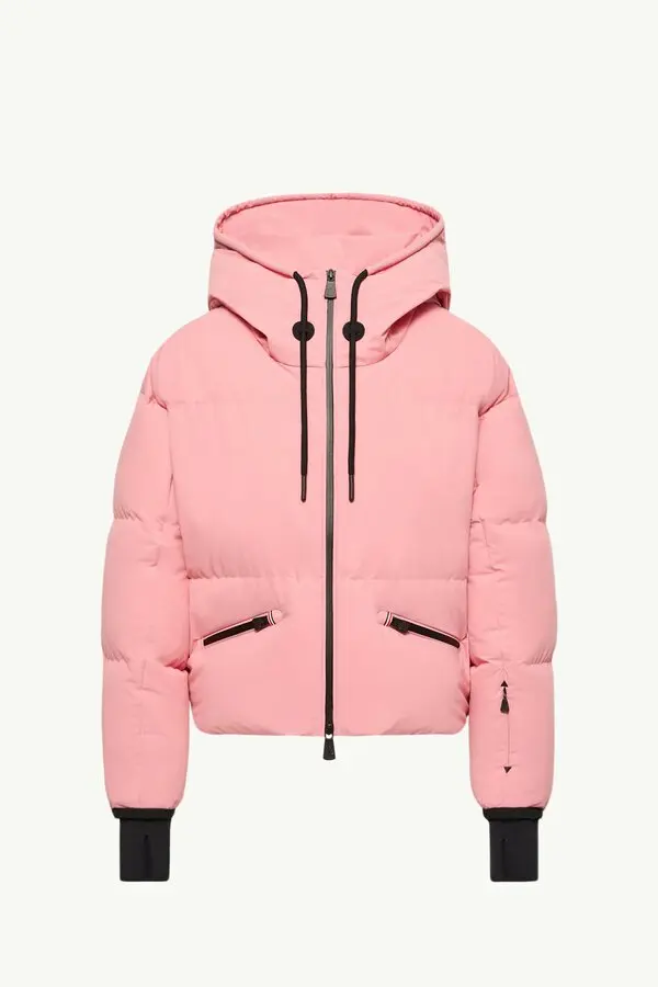 Moncler Allesaz Hooded Insulated Ski Jacket - Pink
