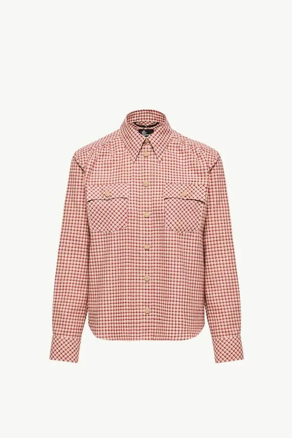 Moncler Check Cotton Long Sleeve Shirt