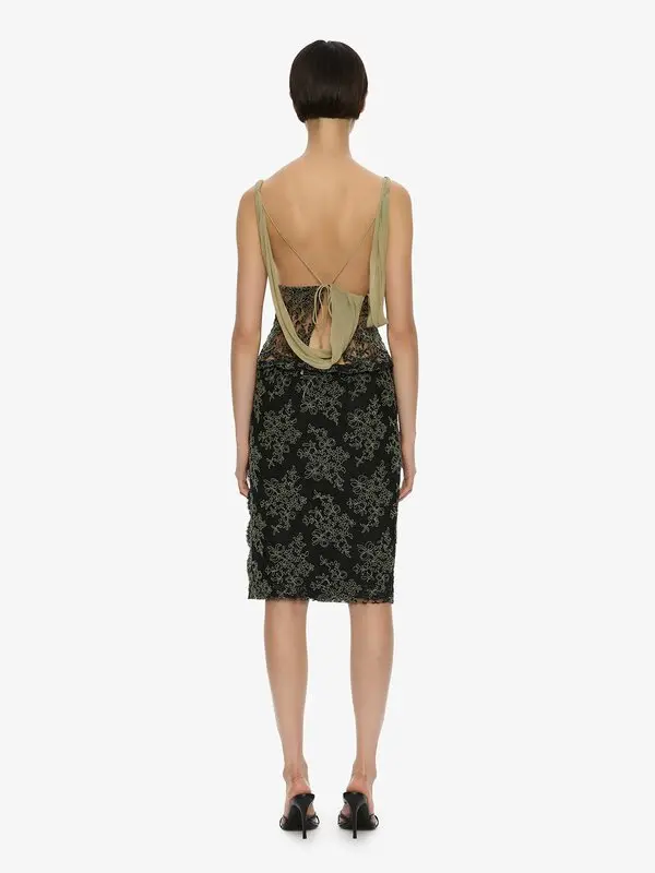 Christopher Esber Aluna Lace Draped Top