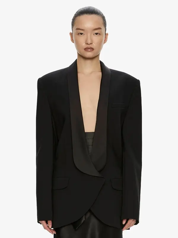 Christopher Esber Tuxedo Contrast Wool Blazer