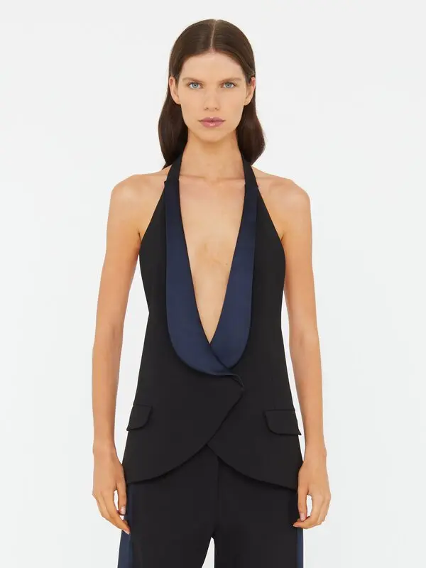 Christopher Esber Tuxedo Contrast Wool Vest