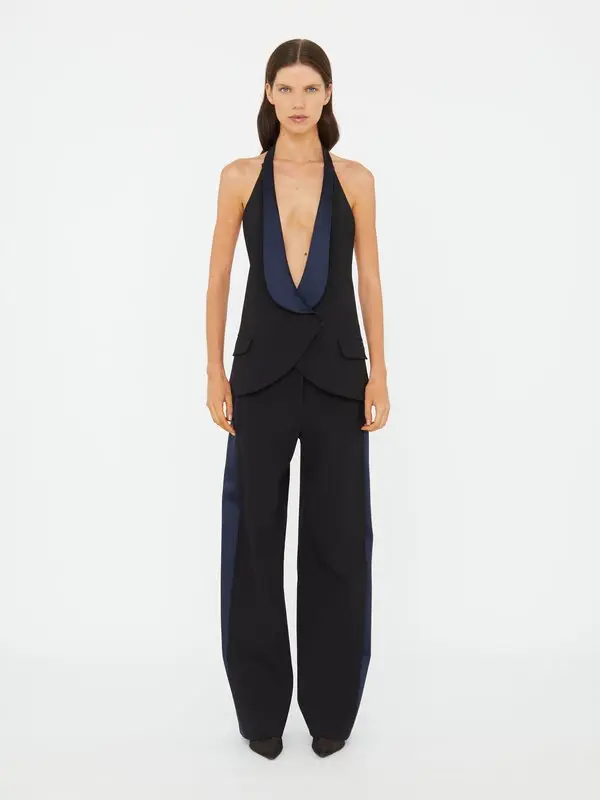 Christopher Esber Tuxedo Contrast Wool Vest