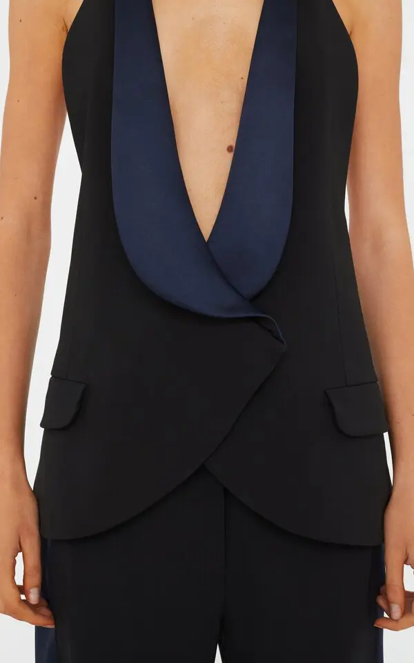 Christopher Esber Tuxedo Contrast Wool Vest