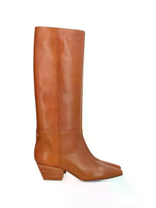 FORTE_FORTE Knee-high Leather Boots - Brown