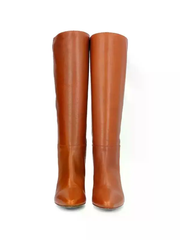FORTE_FORTE Knee-high Leather Boots - Brown