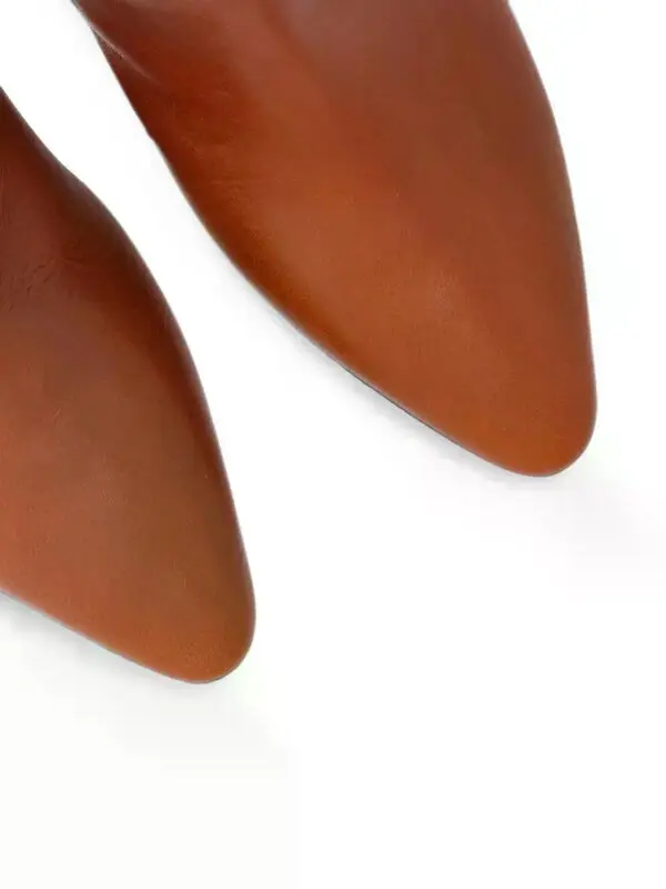 FORTE_FORTE Knee-high Leather Boots - Brown