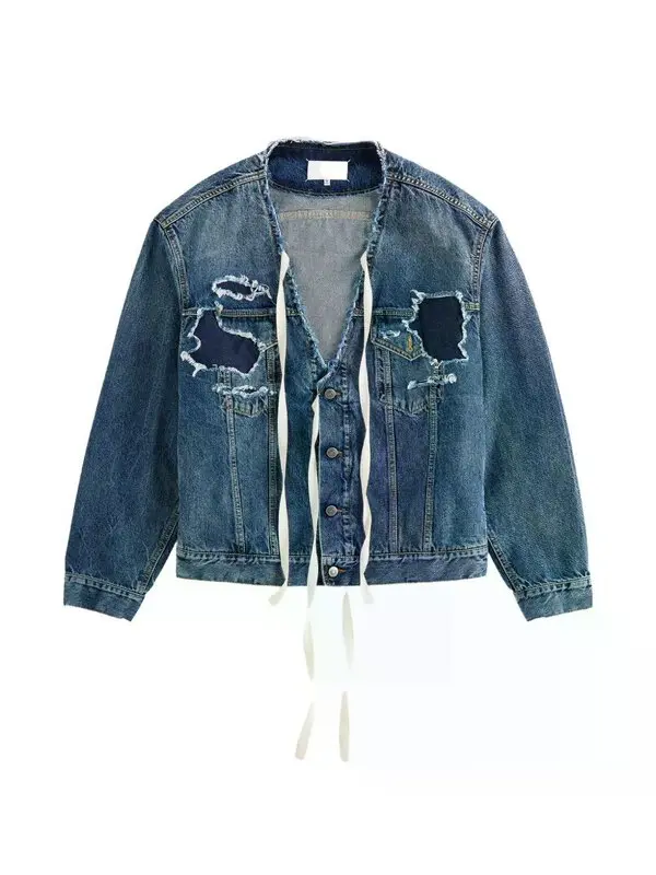 MAISON MARGIELA Distressed V-neck Jacket