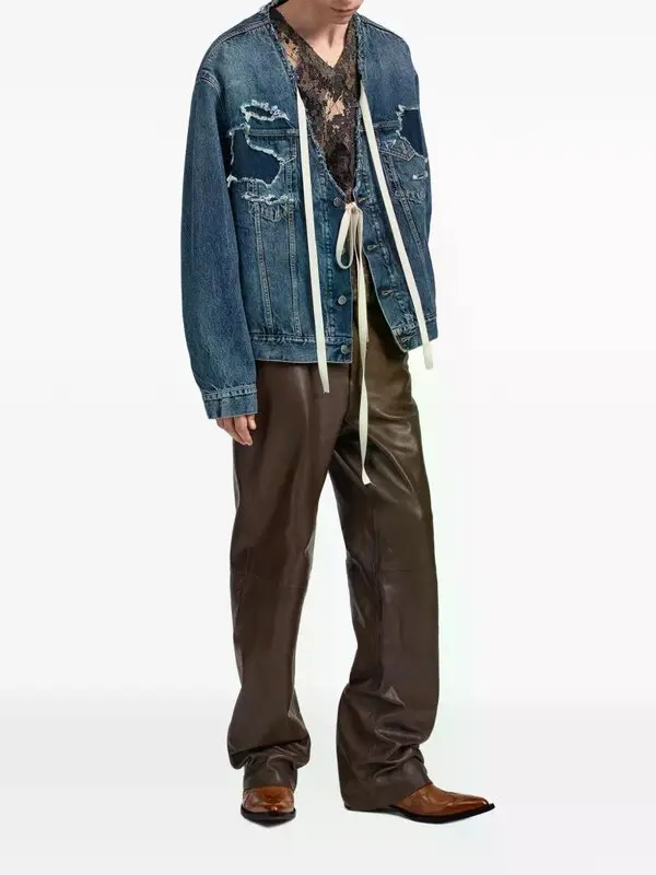 MAISON MARGIELA Distressed V-neck Jacket